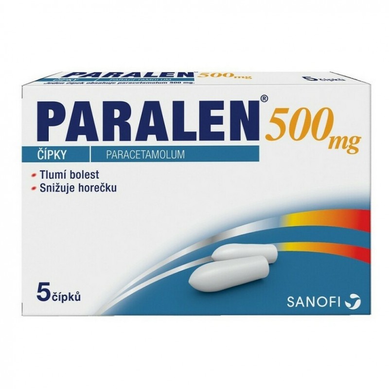Paralen 500 mg 5 čípků | Onlinelekarna.cz