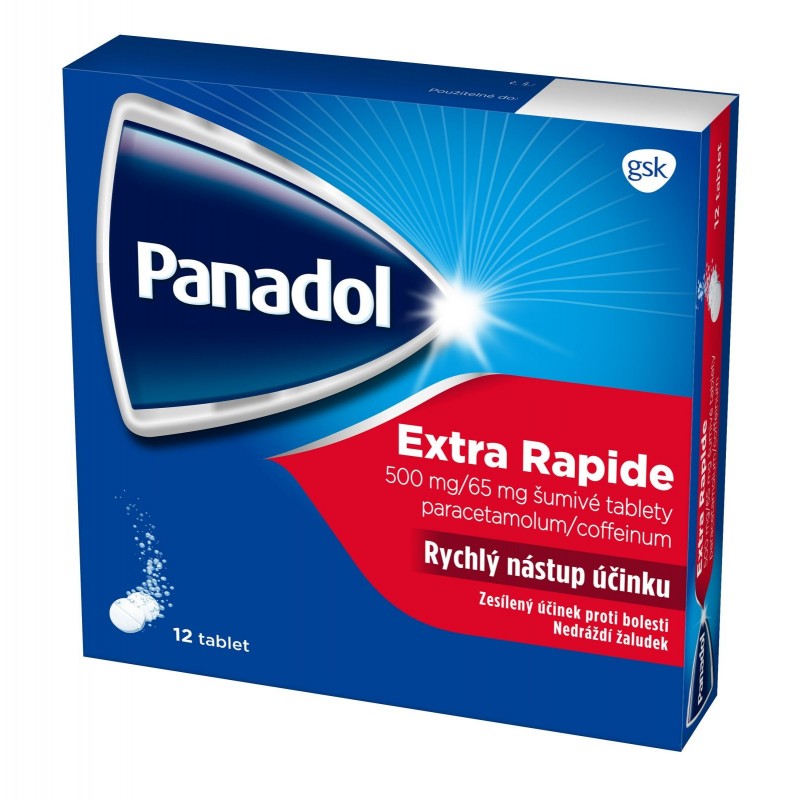 PANADOL Extra Rapide 500 mg/65 mg 12 šumivých tablet | Onlinelekarna.cz